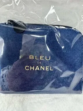 CHANEL | Bags | Bleu De Chanel Navy Zip Pouch No Box | Poshmark
